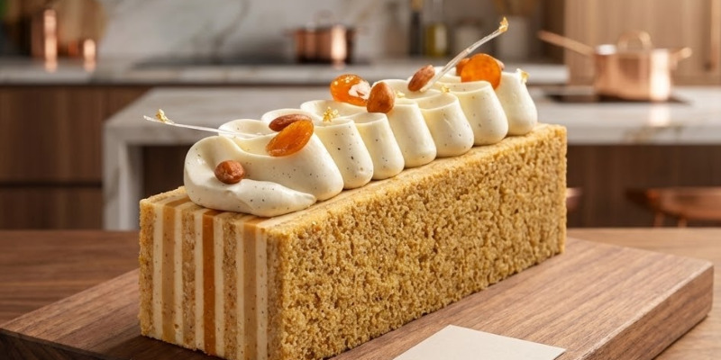 Bûche Frivole by Yann Brys — Vanilla, Turrón Cream, and Corsican ...