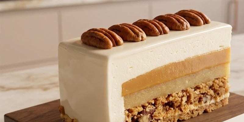 Pear, Caramel & Pecan Entremet – A Luxurious French Dessert with Creamy ...